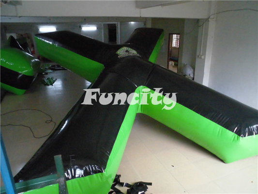 Outdoor X Shape Tactical Air Inflatable Bunkers For Paintball Games