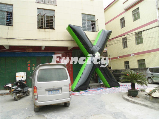 Outdoor X Shape Tactical Air Inflatable Bunkers For Paintball Games