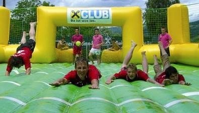 Customized Inflatable Soccer Field Football Playground Collapsing