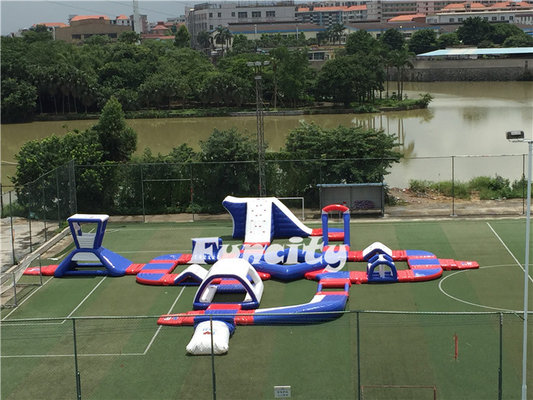 40mx34mx4m Inflatable Water Park with Inflatable Water Obstacle Course For 65 People