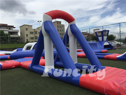 0.9mm PVC Tarpaulin Inflatable Floating Water Park, Inflatable Water Park Games For Lake / Sea