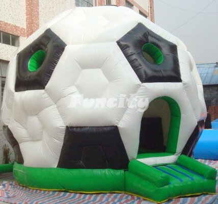0.55MM PVC Football Inflatable Jumping Castle / Inflatable Bouncy Castle For Kids