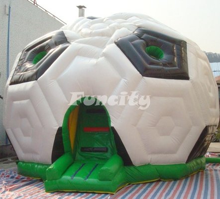 0.55MM PVC Football Inflatable Jumping Castle / Inflatable Bouncy Castle For Kids