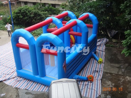 Funny Giant Inflatable Jumping Castle Slide Combo For School / Shopping Mall