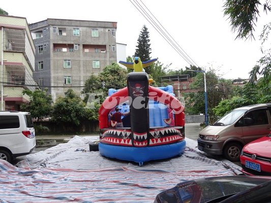 Pirate Ship Inflatable Jumping Castle Commercial Bouncy Castle For Amusement Park