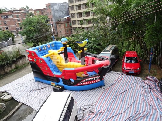 Pirate Ship Inflatable Jumping Castle Commercial Bouncy Castle For Amusement Park