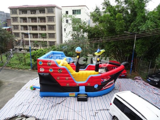 Pirate Ship Inflatable Jumping Castle Commercial Bouncy Castle For Amusement Park