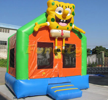 Small Indoor Spongebob Inflatable Jumping Castle / Jumping House For Shopping Mall