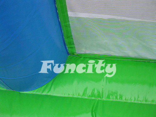 6m * 5m * 3.5m Inflatable Fun City Outdoor Playground With Dome House Sliding