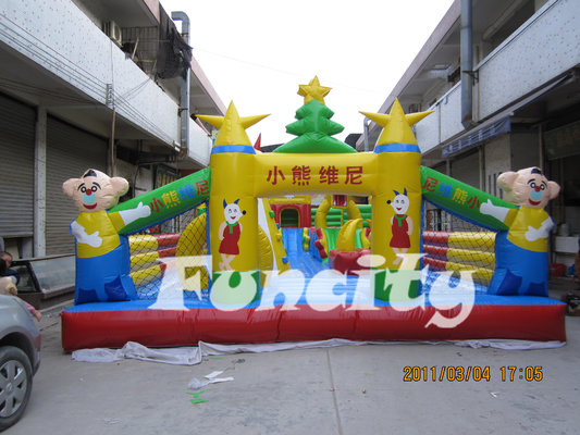 Winnie The Pooh Theme Inflatable Pool Toy Fun City Durable PVC Tarpaulin For Kids