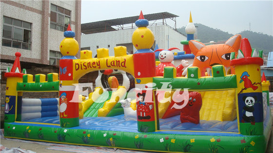 Disney Lene Inflatable Fun City / Inflatable Bouncer Paradise With Lovely Animal