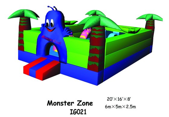Durable PVC Tarpaulin Inflatable Fun City Happy Zoo Paradise Inflatable Bouncy House