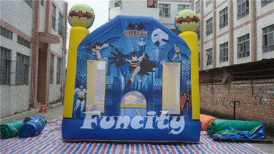 Anti - Ruptured Inflatable Bouncy Castle For Kids Batman Hero Theme Durable PVC