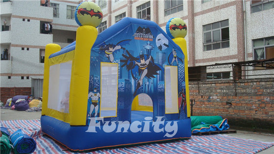 Anti - Ruptured Inflatable Bouncy Castle For Kids Batman Hero Theme Durable PVC