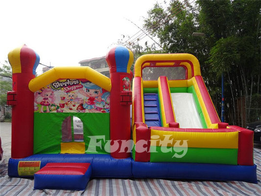 Durable Large Inflatable Combo Bouncers / Bouncy Playhouse With Digital Printing