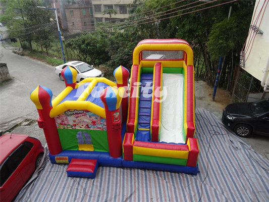 Durable Large Inflatable Combo Bouncers / Bouncy Playhouse With Digital Printing