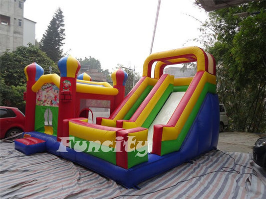 Durable Large Inflatable Combo Bouncers / Bouncy Playhouse With Digital Printing