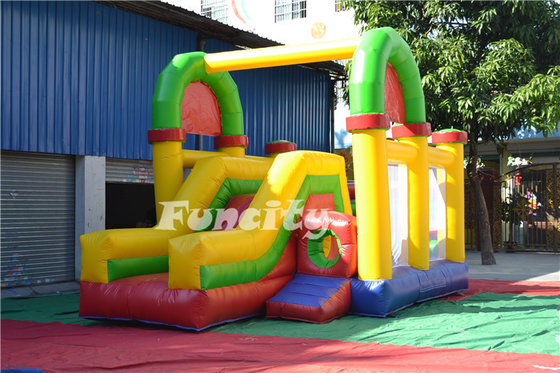 Colorful Combo Bouncer Inflatable Bouncy Castle With Slide 7m * 4.6m * 4m