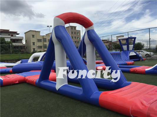 Durable PVC 6m * 2m * 3m Inflatable Water Toy Beach Swing With Good Elasticity