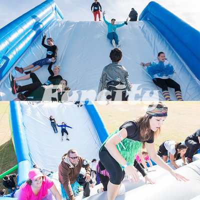 41.1m * 5.5m * 4.6m Inflatable Sport Games / Inflatable Humps For Exciting