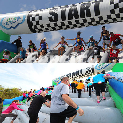 Durable Inflatable Sport Games , Inflatable Obstacle Course 7 - 10 Years Lifespan