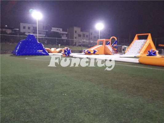 Biggest Aquapark Runway Inflatable Water Slide Park In 38L*36W*8Hm Size