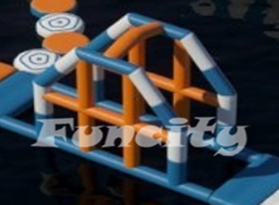 Hot - Welding Inflatable Water Parks / Aqua Park Resort 2 Years Warranty