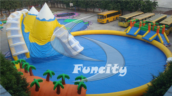 30m diameter Inflatable Water Park with Swimming Pool and Water Toys