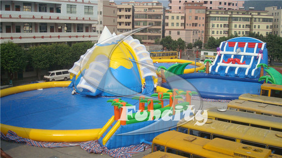 30m diameter Inflatable Water Park with Swimming Pool and Water Toys