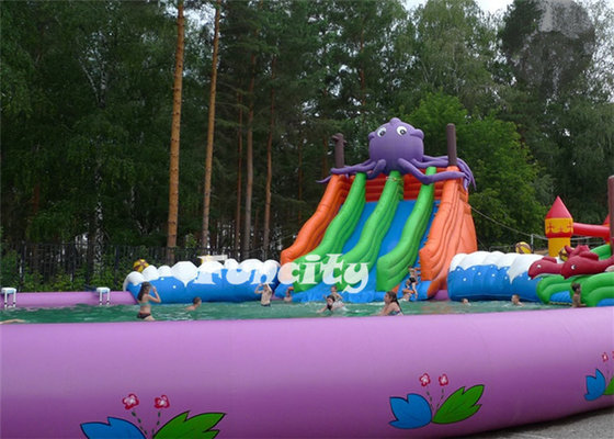 Octopus Theme Inflatable Swimming Pool , Inflatable Water Game