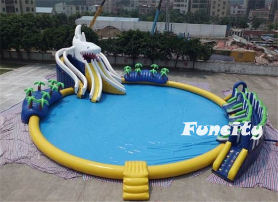 Giant Mobile Inflatable Water Pool 30m 0.6mm PVC Tarpaulin