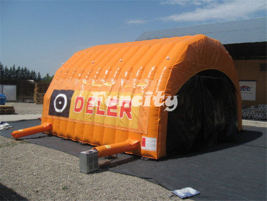 Orange Advertising Inflatable Air Tent Marquee Blow Up Tent With Blower Pipes