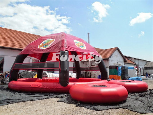 Big Funny Camping Inflatable Igloo Tent With Water Pool / Water Trampoline
