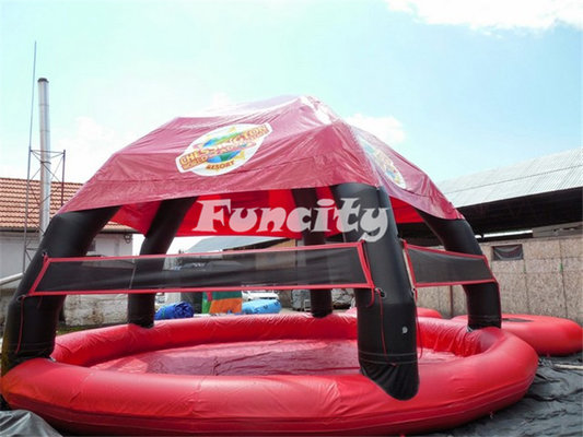 Big Funny Camping Inflatable Igloo Tent With Water Pool / Water Trampoline
