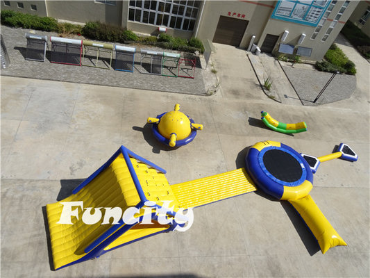 Floating Inflatable Water Park with Water Slide Water Trampoline and Water Bungee