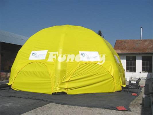 Fluorescent Yellow Dome Inflatable Air Tent Camping In Hot - welding Workmanship
