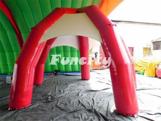 Car Parking Red Dome Inflatable Air Tent Camping With EN15649 Approved