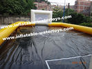 New Design Inflatable Water Football Pitch,Inflatable Water and Soap Football Playground Yellow and Black Color