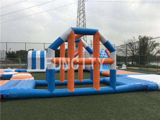 PVC Tarpaulin Inflatable Obstacle Water Park Inflatable Sport Games 37M * 22M