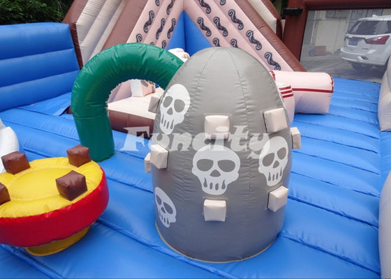Digital Printing Giant Inflatable Bouncy Castle Cute Design With 0.55 Mm Pvc