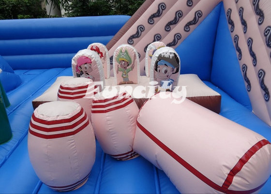Digital Printing Giant Inflatable Bouncy Castle Cute Design With 0.55 Mm Pvc