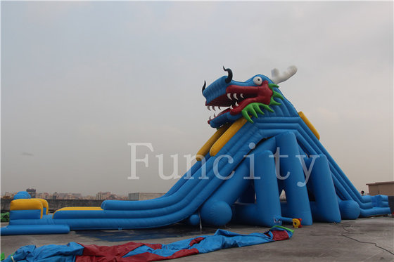 Dragon Theme Inflatable Water Slide For Adults / Kids 0.55mm PVC Tarpaulin