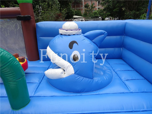 0.55mm PVC Tarpaulin Inflatable Jumping Castle Kids Outdoor Rainforest Run