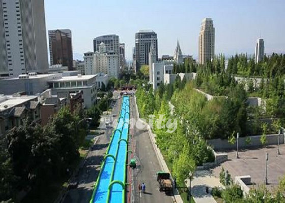 0.55mm PVC 1000 FT Inflatable Slip N Slide Inflatable Slide The City For Adults