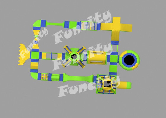 Commercial Giant CE / EN 15649 Inflatable Water Park With Colorful Customized