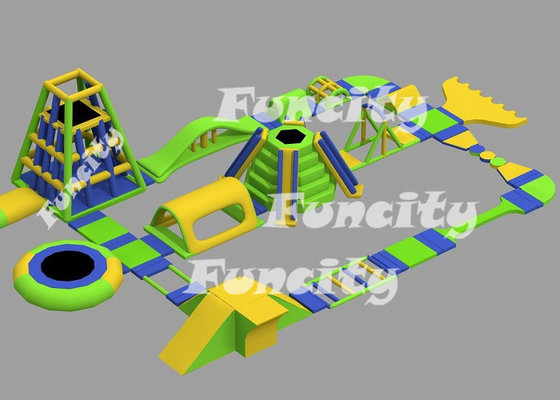 Commercial Giant CE / EN 15649 Inflatable Water Park With Colorful Customized