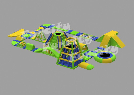 Commercial Giant CE / EN 15649 Inflatable Water Park With Colorful Customized