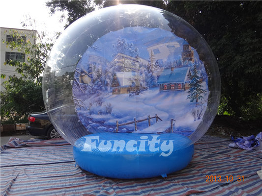 Customized Size 0.6MM Pvc Material Inflatable Snow Globe for Christmas / Halloween