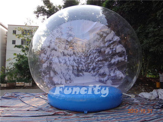 3-8 M Customized Size Inflatable Christmas Snow Globe With 0.6 mm PVC Tarpaulin