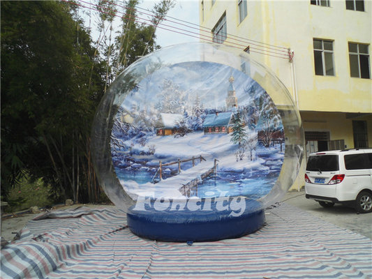3-8 M Customized Size Inflatable Christmas Snow Globe With 0.6 mm PVC Tarpaulin